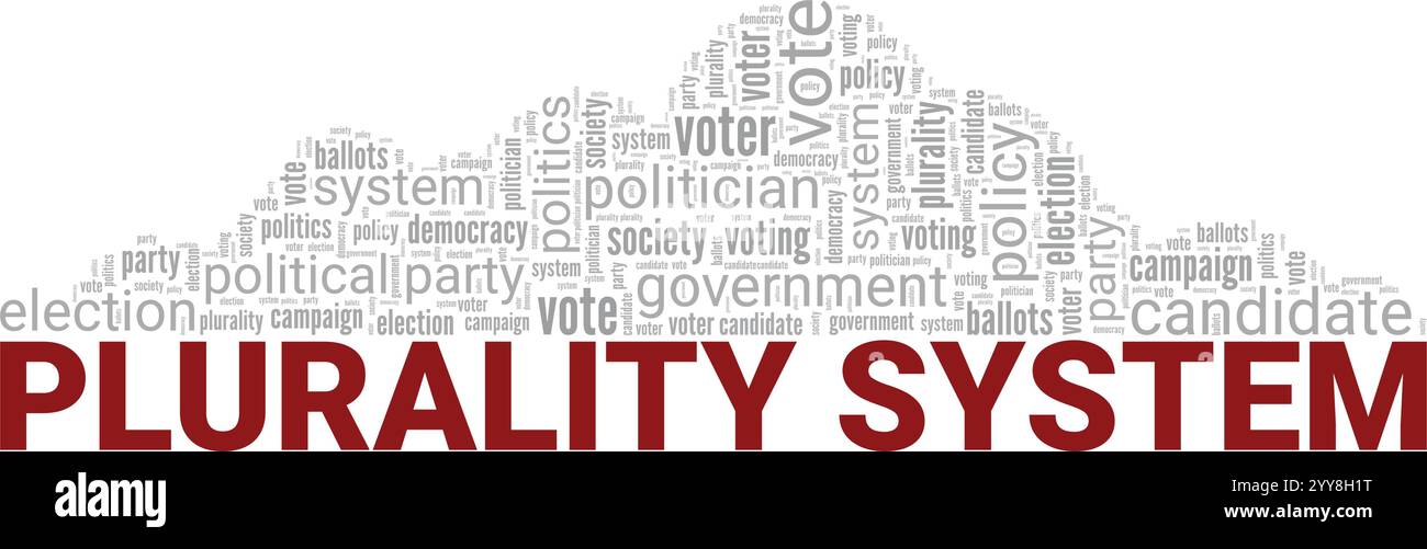 Plurality System word cloud conceptual design isolated on white ...