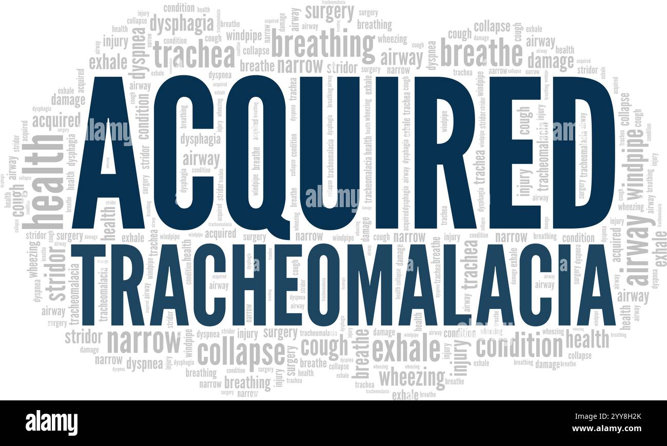 Acquired Tracheomalacia word cloud conceptual design isolated on white ...