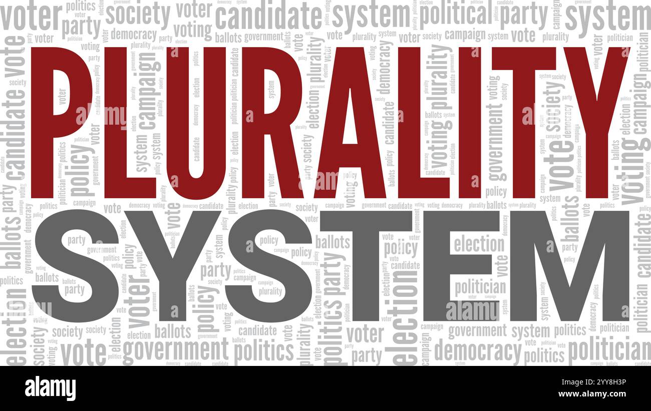 Plurality System word cloud conceptual design isolated on white ...