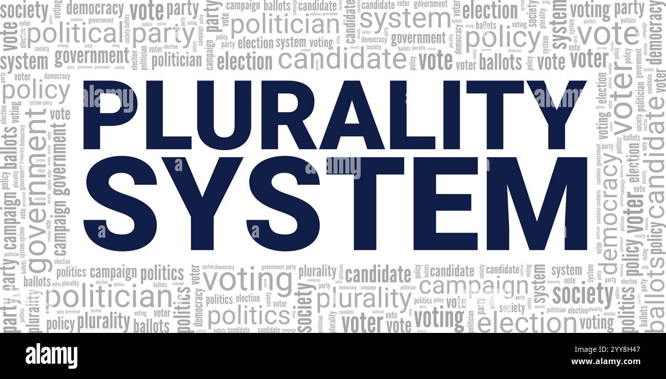 Plurality System word cloud conceptual design isolated on white ...
