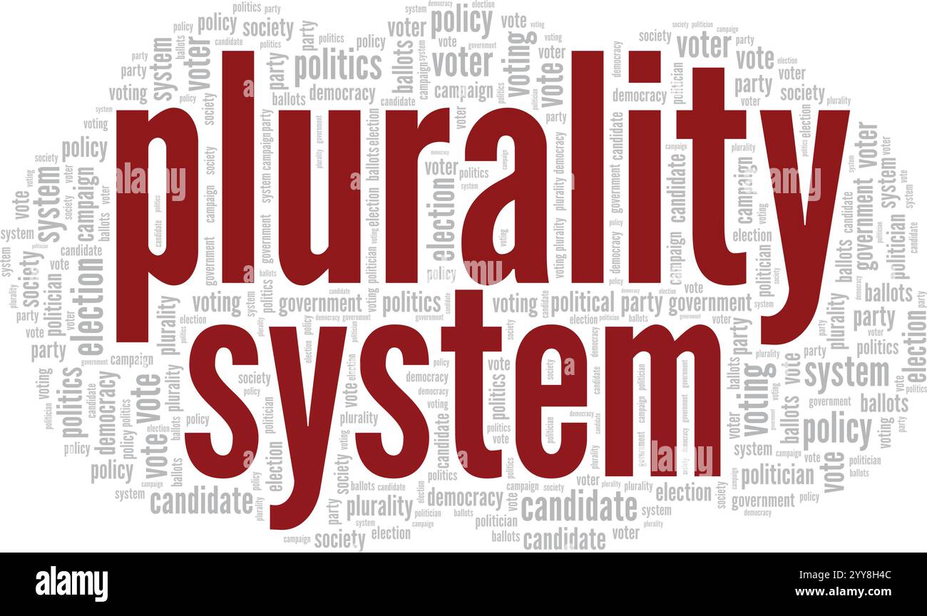 Plurality System word cloud conceptual design isolated on white ...
