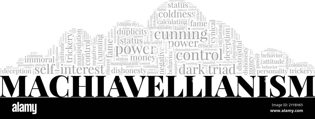 Machiavellianism word cloud conceptual design isolated on white ...