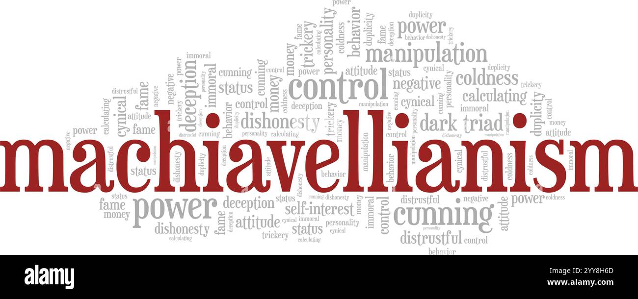 Machiavellianism word cloud conceptual design isolated on white ...