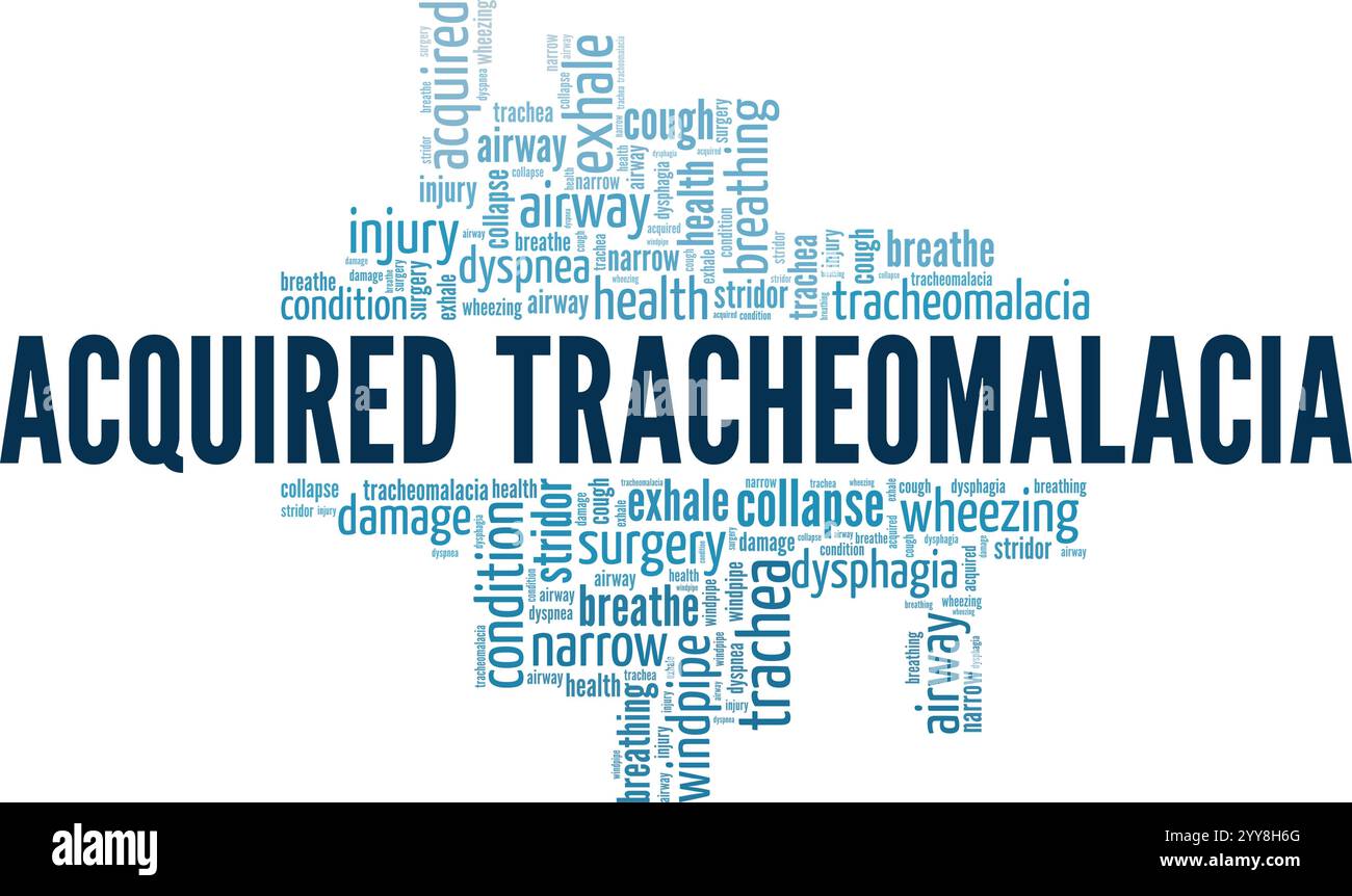 Acquired Tracheomalacia word cloud conceptual design isolated on white ...
