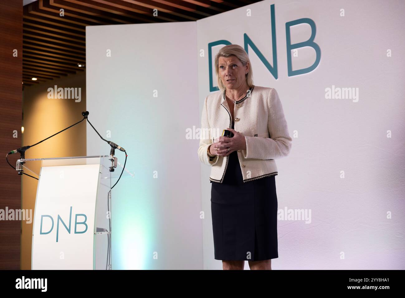 DNB's CEO Kjerstin Braathen attending the DNB’s Capital Markets Day ...