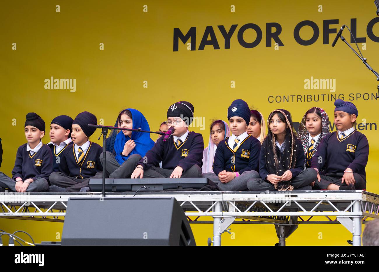 Pupils from the Atam Academy performing at the Vaisakhi Festival in ...