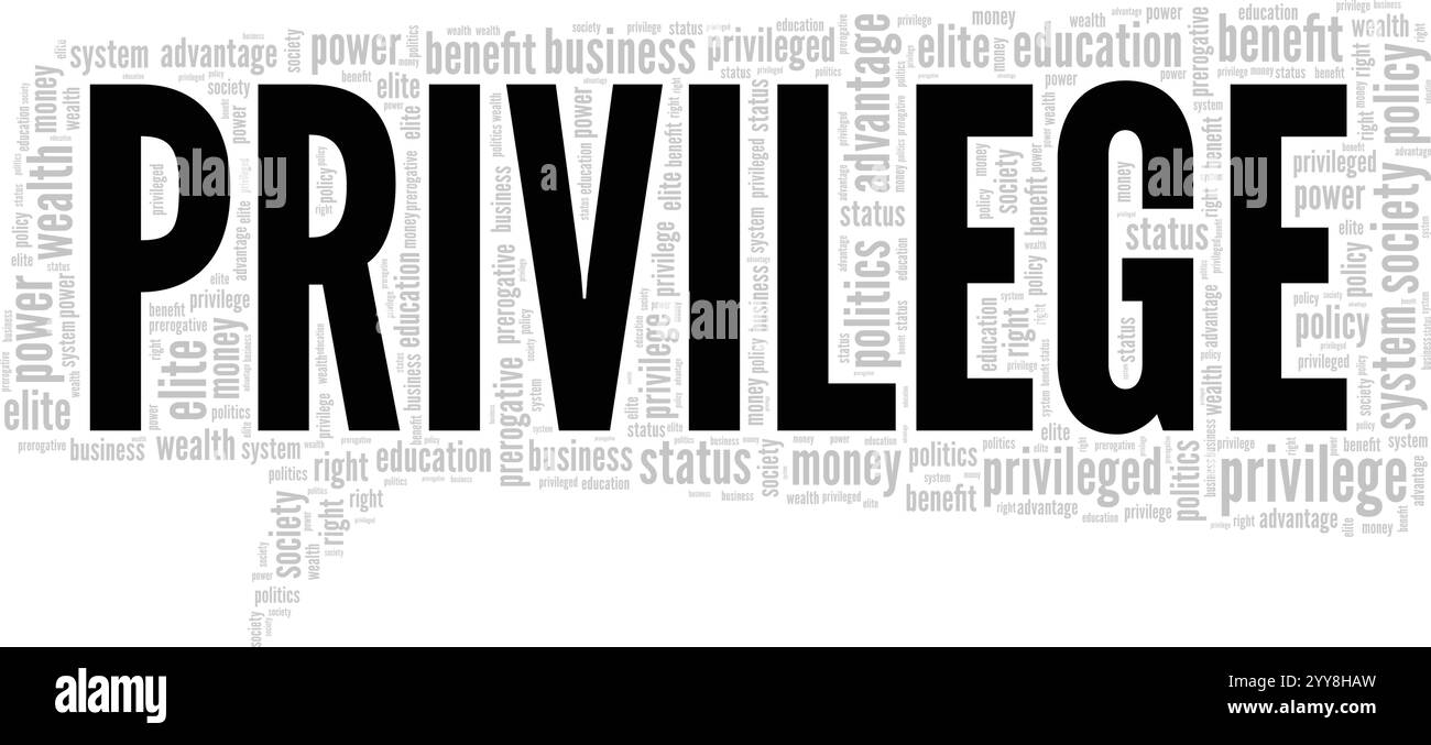 Privilege word cloud conceptual design isolated on white background ...