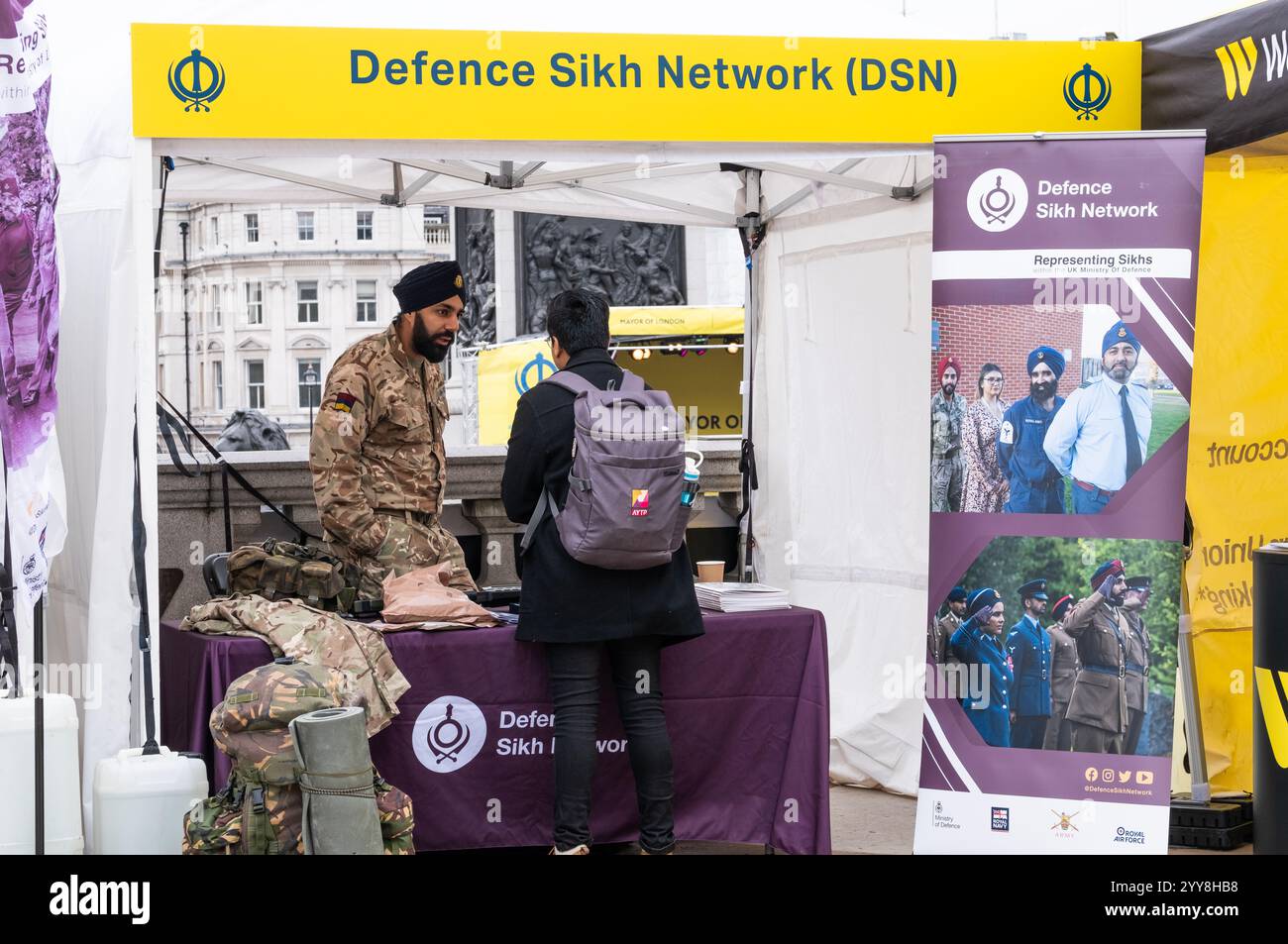 Defence Sikh Network stall at the Vaisakhi Festival in Trafalgar Square ...