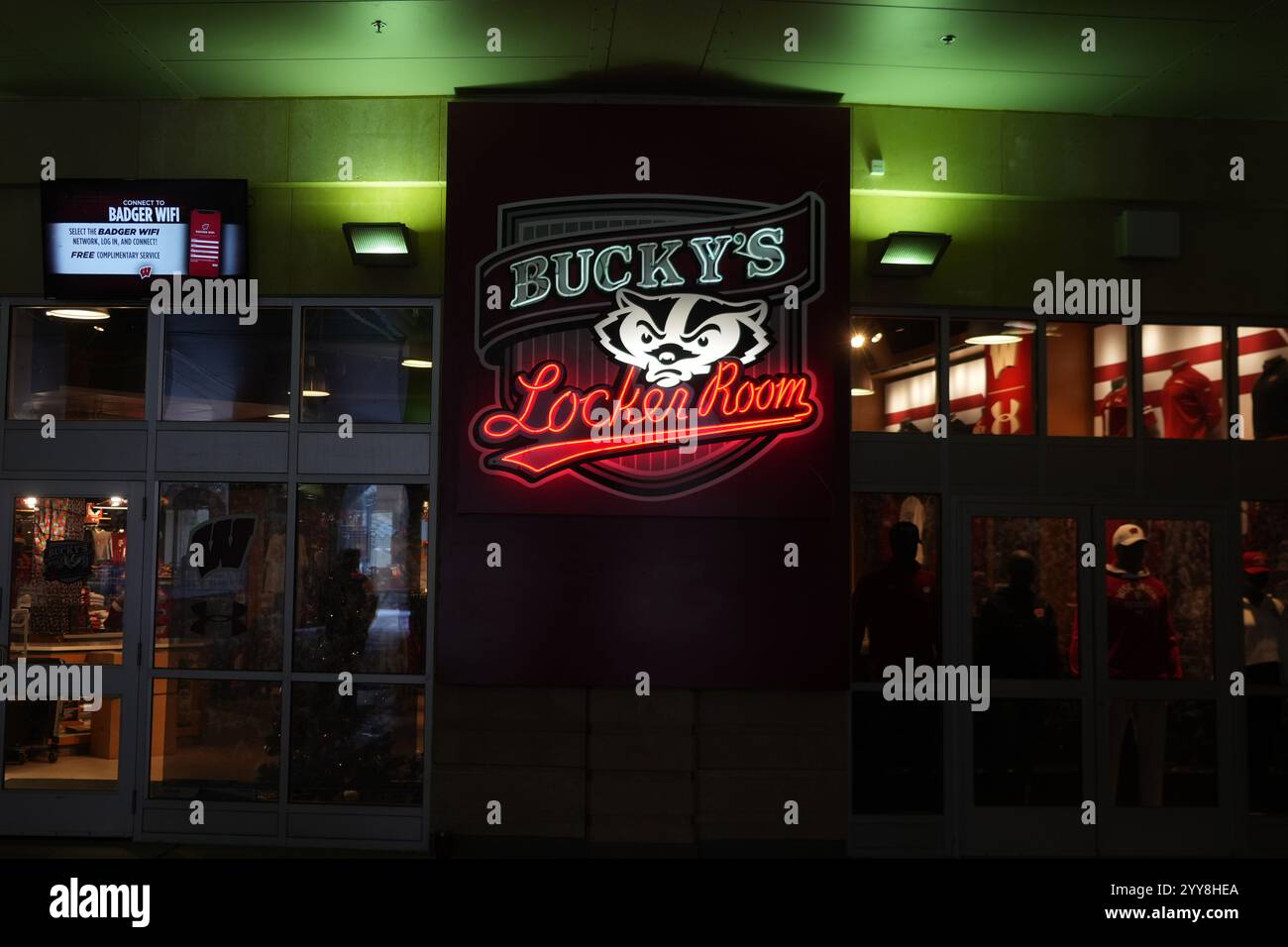 Madison, United States. 19th Dec, 2024. The Bucky's Locker Room store ...
