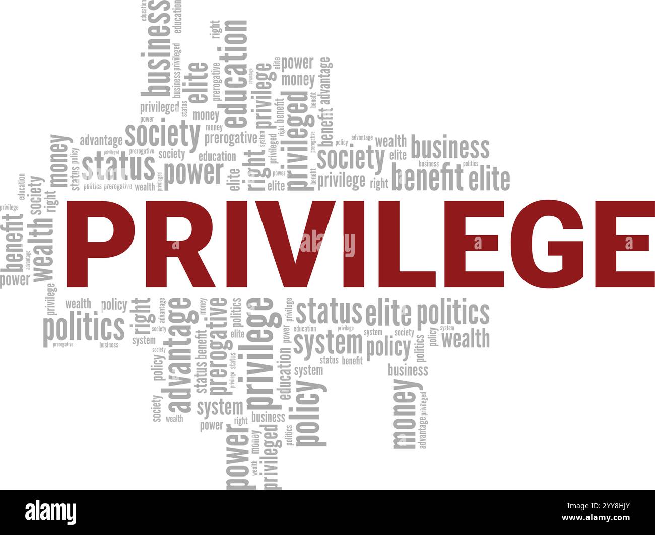 Privilege word cloud conceptual design isolated on white background ...