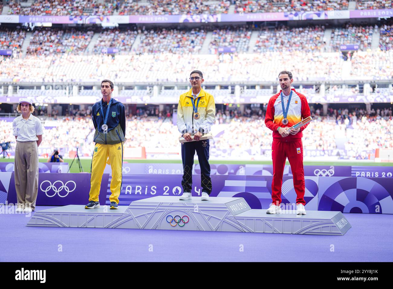 Caio Bonfim,Alvaro Martin,Daniel Pintado at the award ceremony and ...
