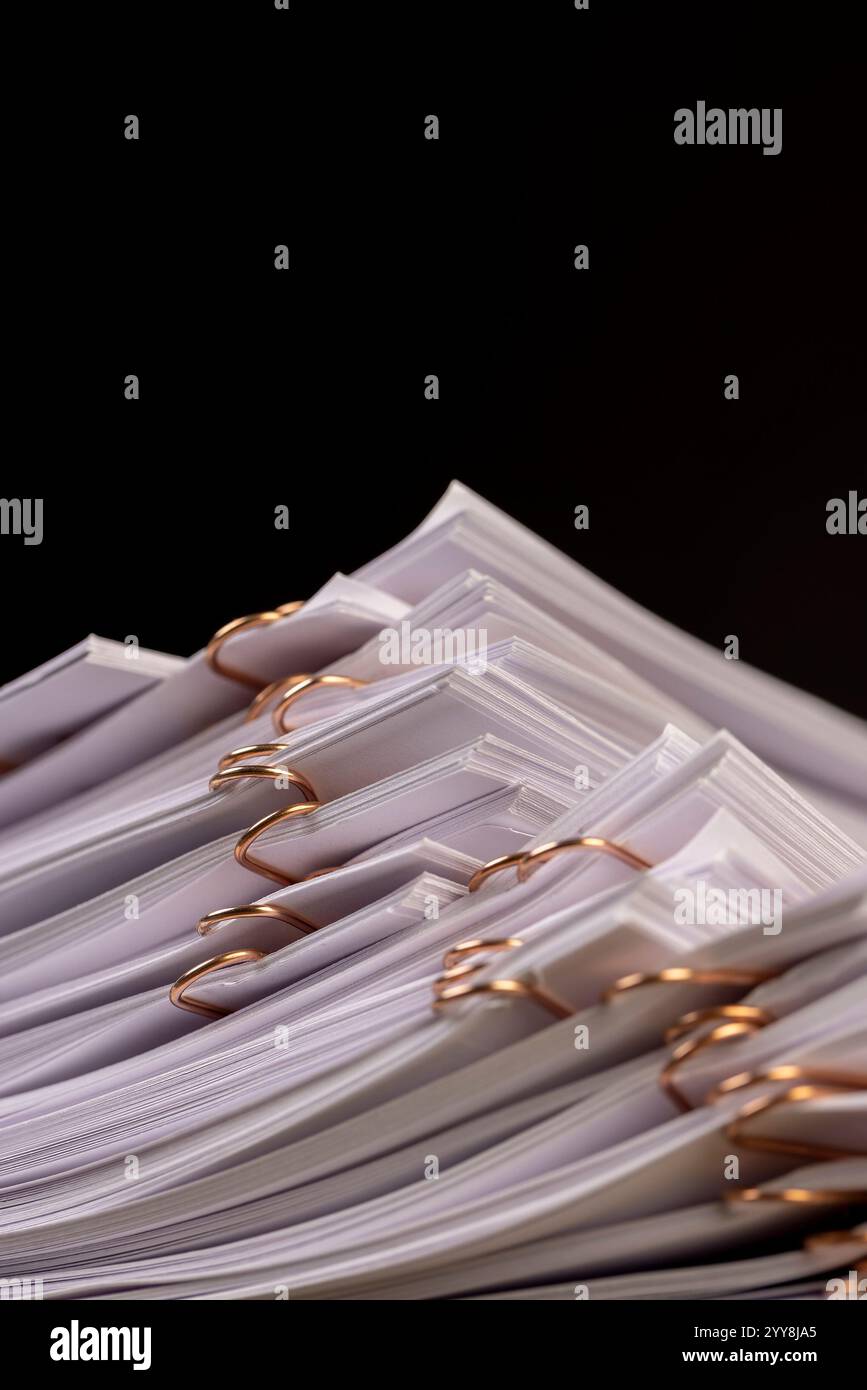 White sheets paper connected hi-res stock photography and images - Alamy