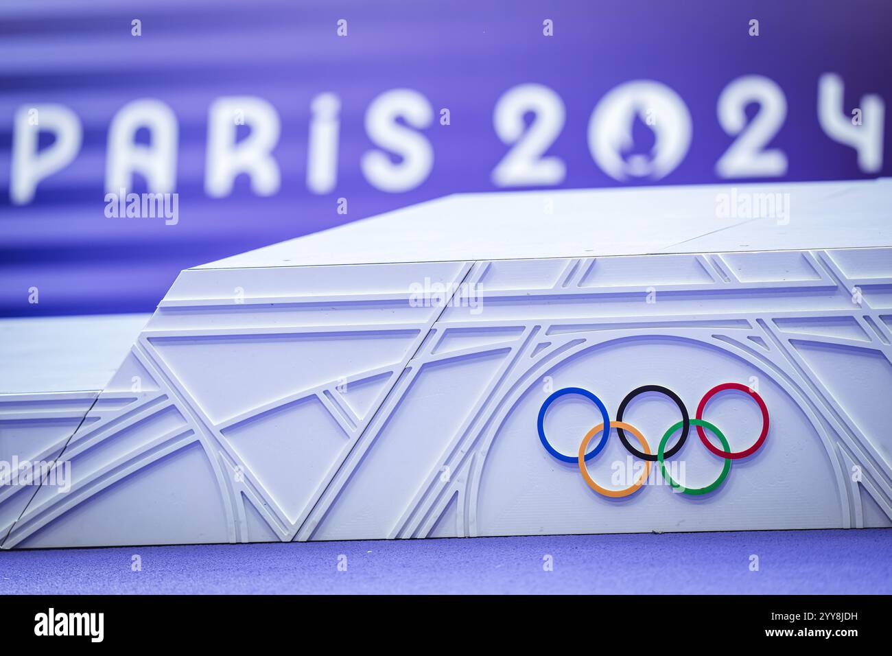 Podium at the award ceremony at the Paris 2024 Olympic Games Stock ...