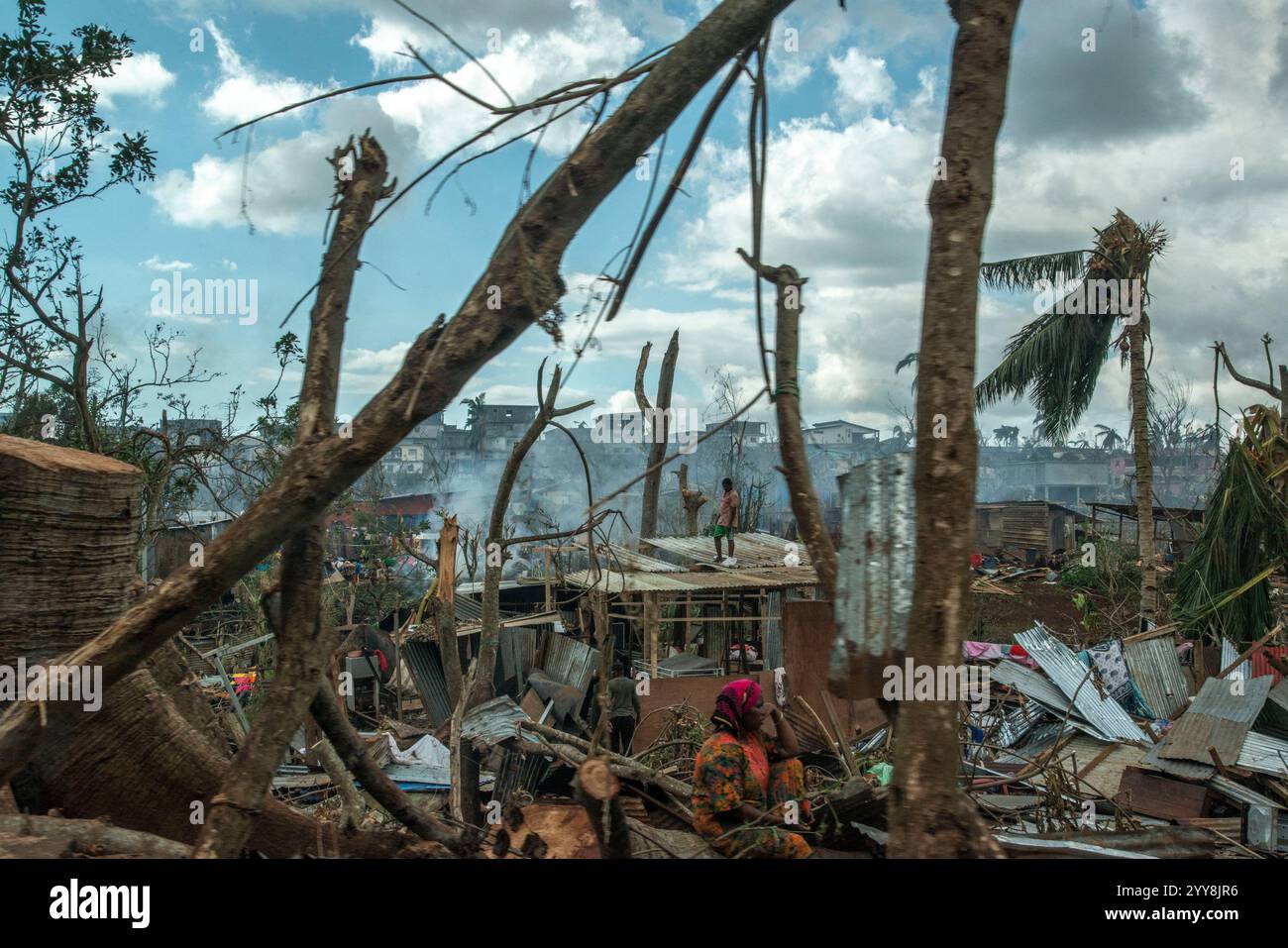 A scene of devastation after the cyclone Chido hit France's Indian ...