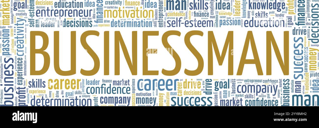 Businessman word cloud conceptual design isolated on white background ...