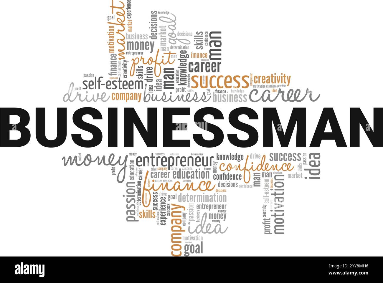 Businessman word cloud conceptual design isolated on white background ...