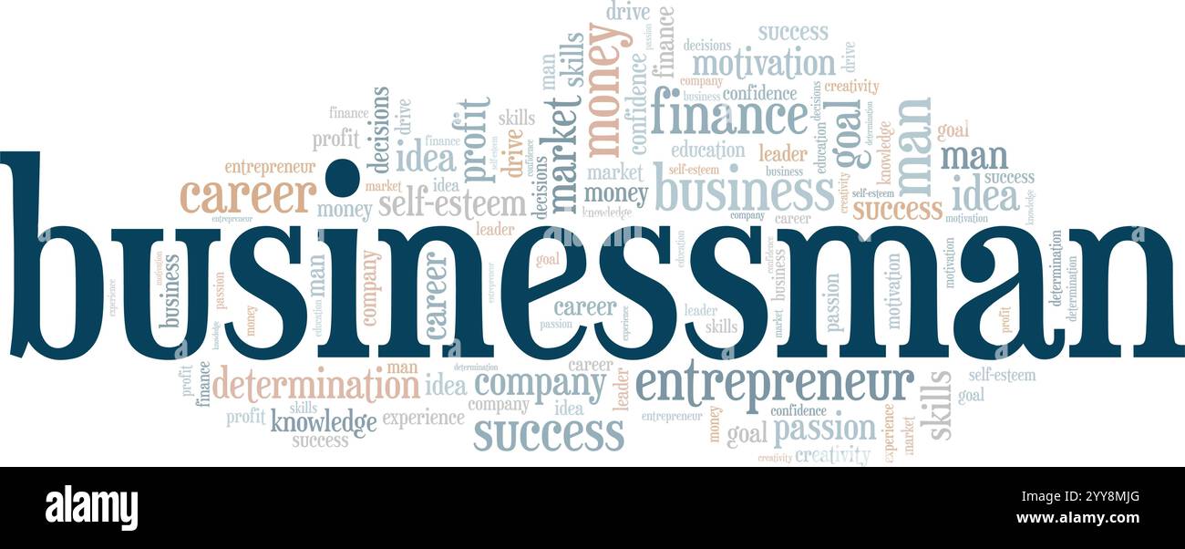 Businessman word cloud conceptual design isolated on white background ...