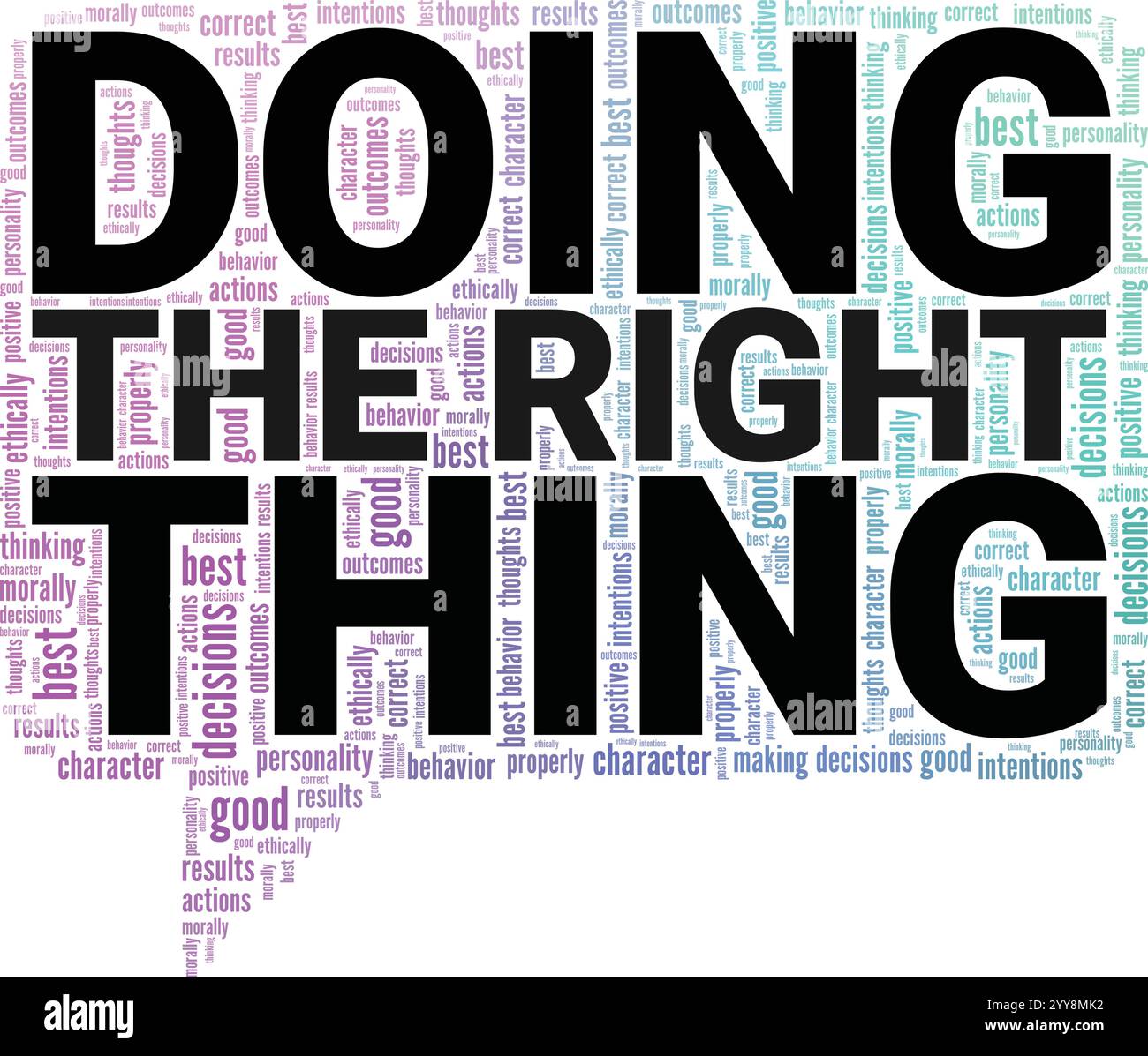 Doing the Right Thing word cloud conceptual design isolated on white ...