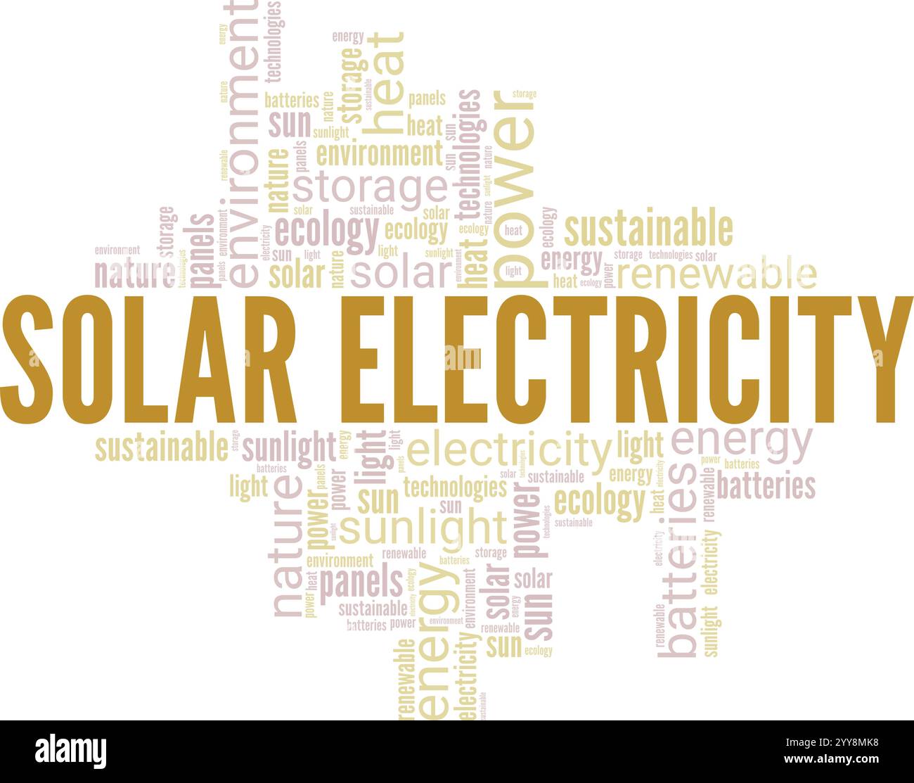 Solar Electricity word cloud conceptual design isolated on white ...