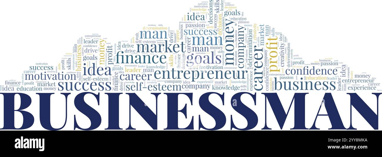 Businessman word cloud conceptual design isolated on white background ...