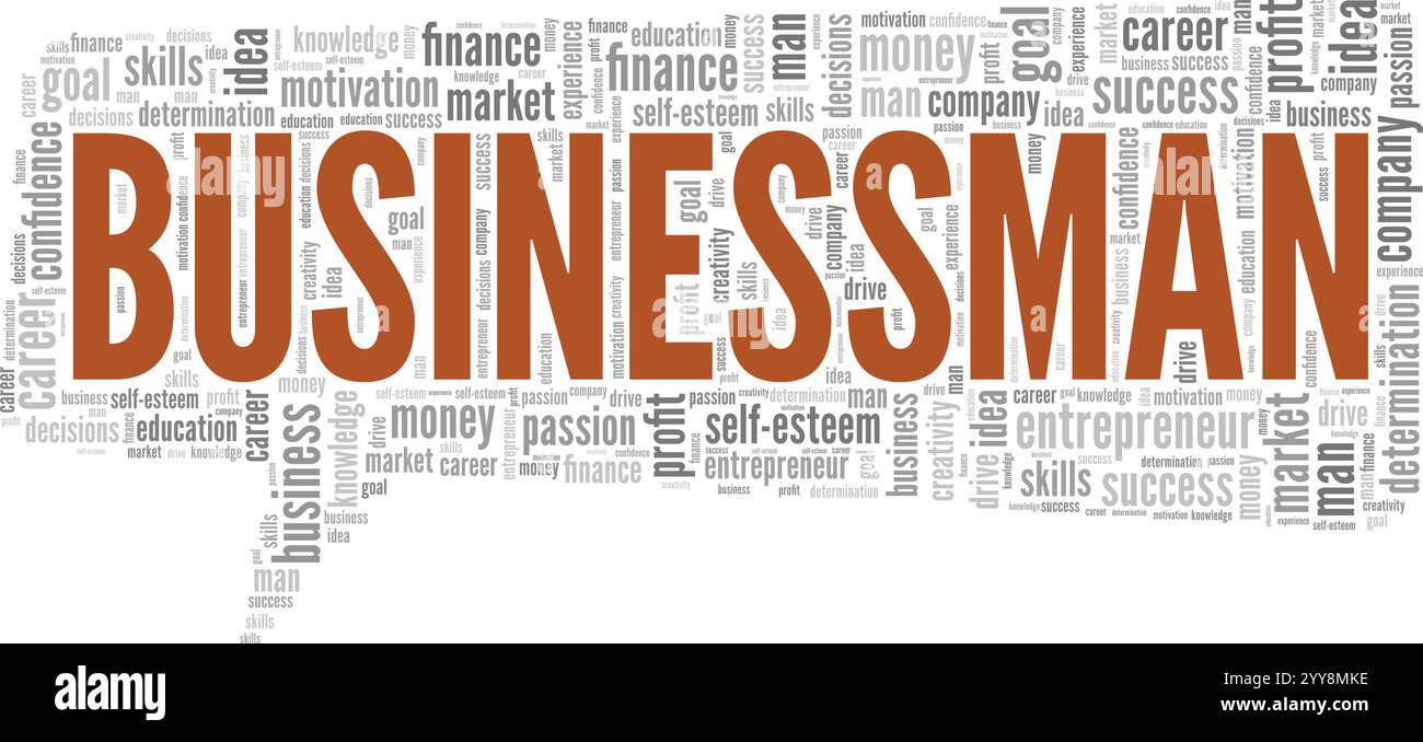 Businessman word cloud conceptual design isolated on white background ...
