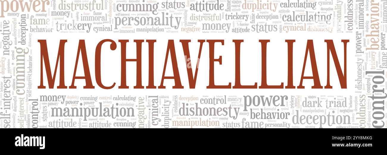 Machiavellian word cloud conceptual design isolated on white background ...