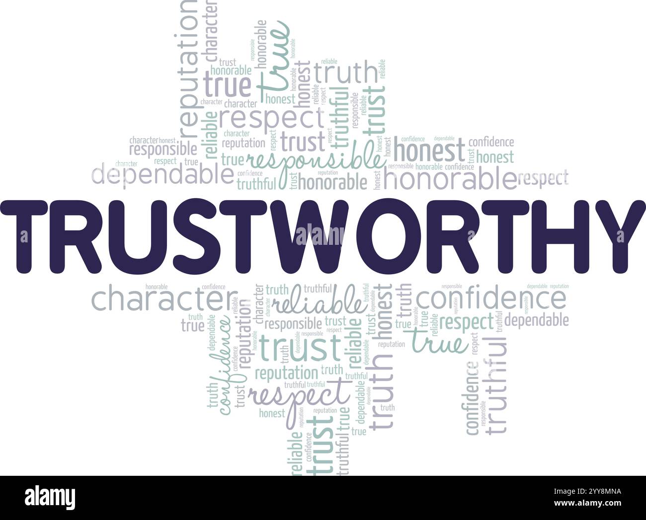 Trustworthy word cloud conceptual design isolated on white background Stock Vector Image & Art ...