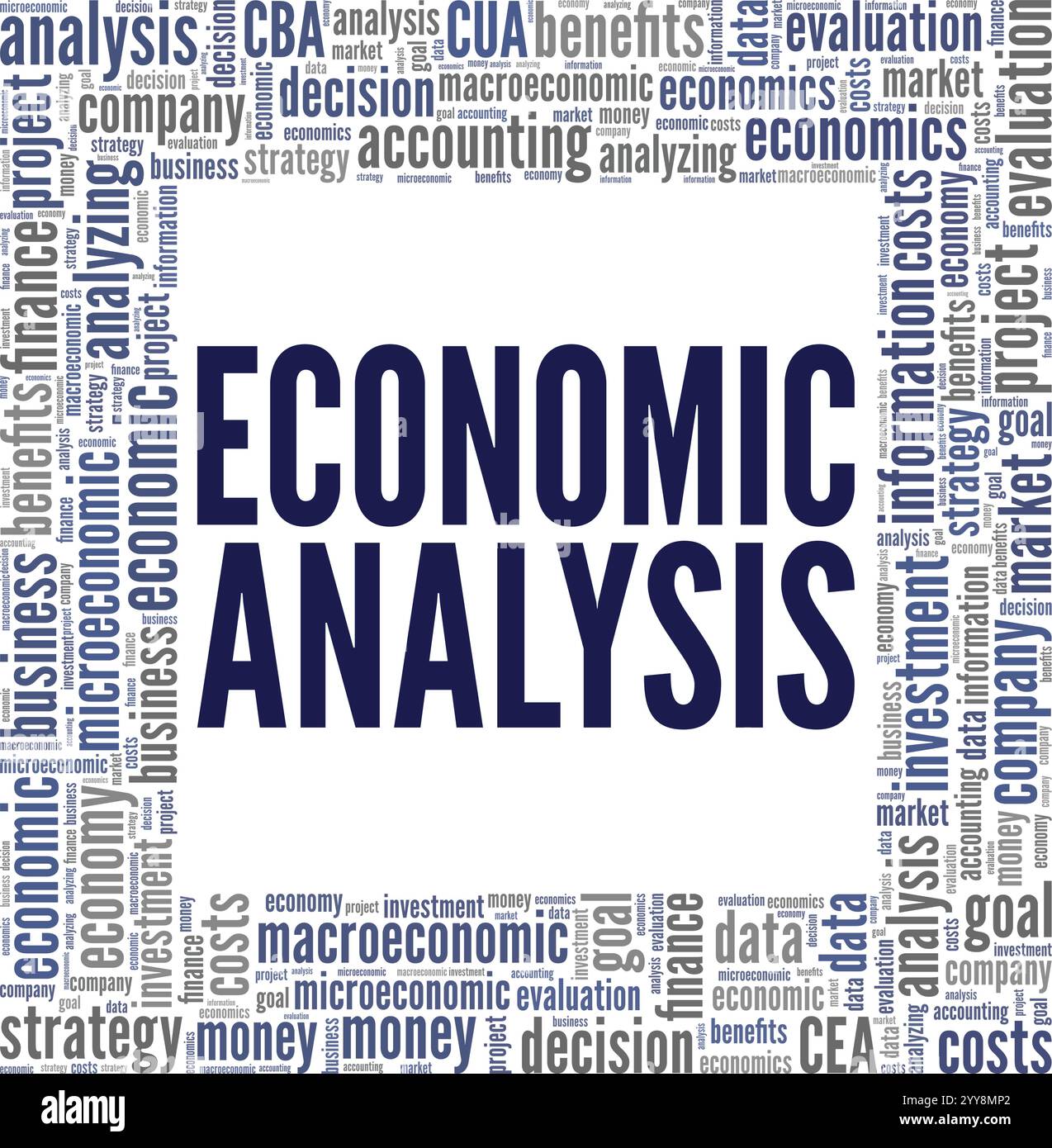 Economic Analysis word cloud conceptual design isolated on white ...