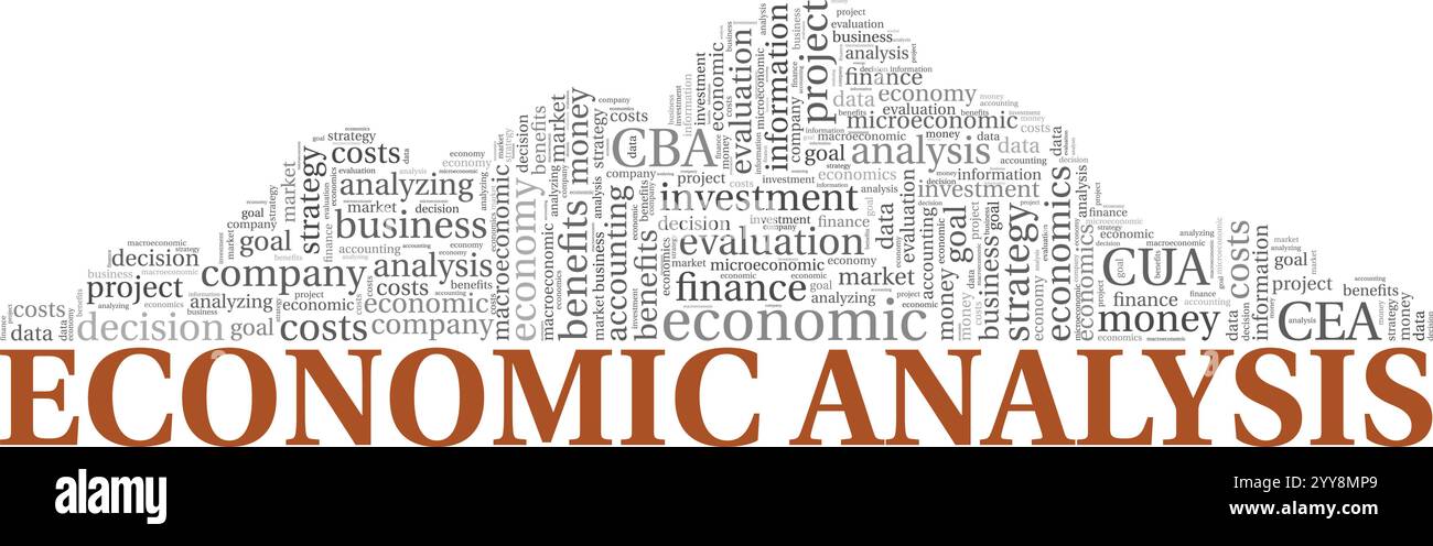 Economic Analysis word cloud conceptual design isolated on white ...