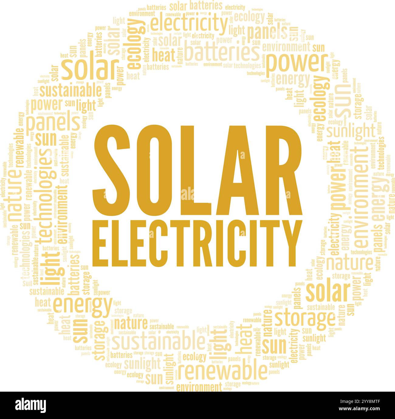 Solar Electricity word cloud conceptual design isolated on white ...