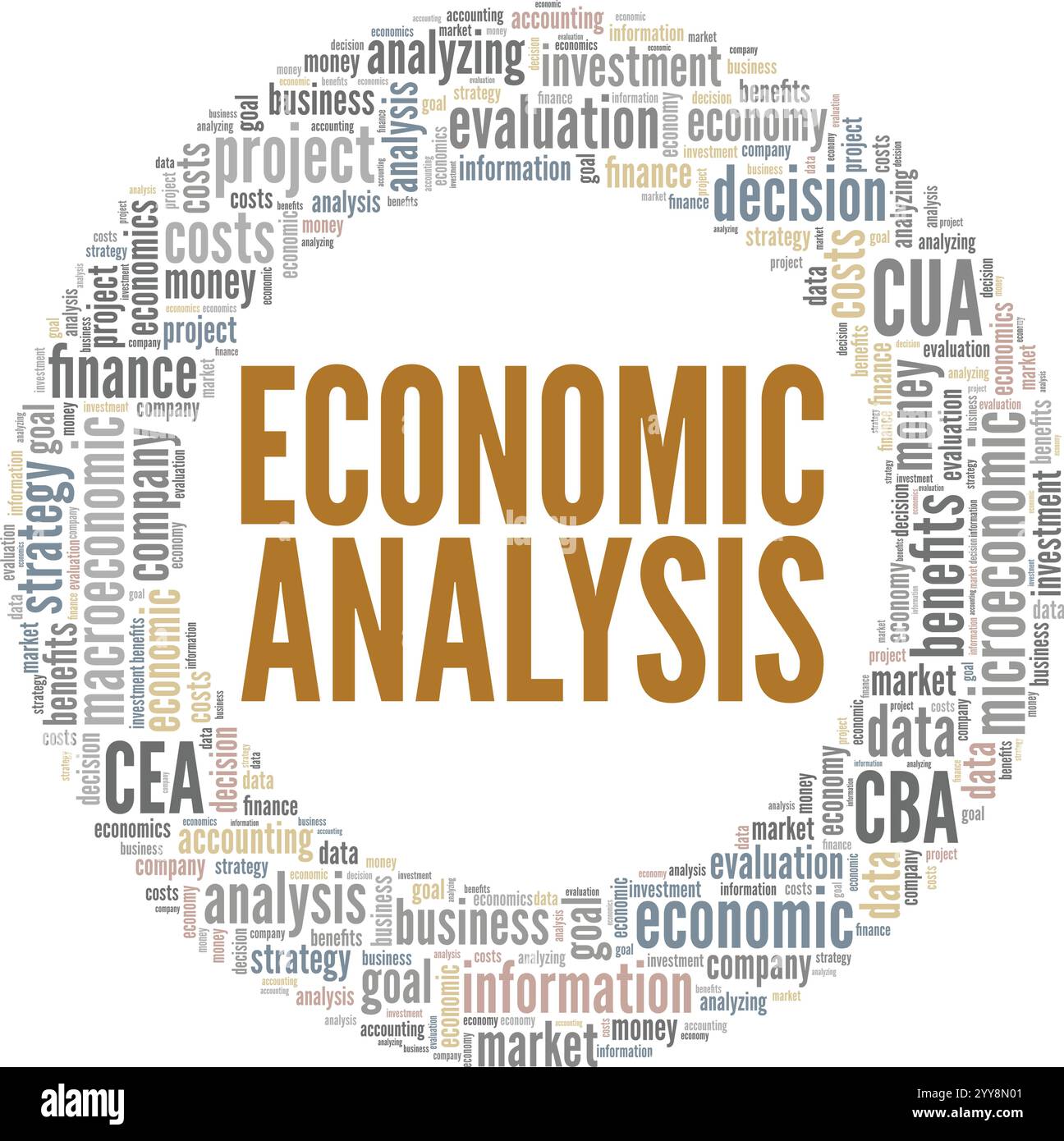 Economic Analysis word cloud conceptual design isolated on white ...