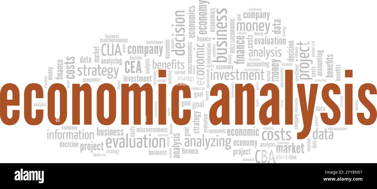 Economic Analysis word cloud conceptual design isolated on white ...