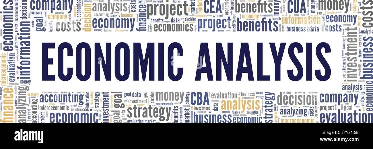 Economic Analysis word cloud conceptual design isolated on white ...