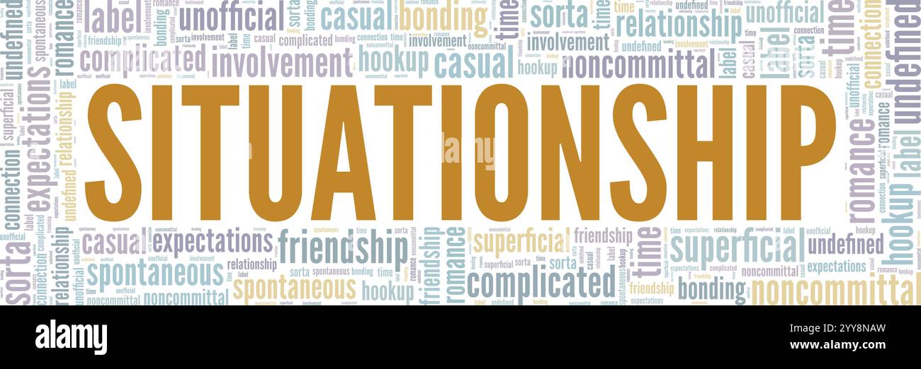 Situationship word cloud conceptual design isolated on white background ...