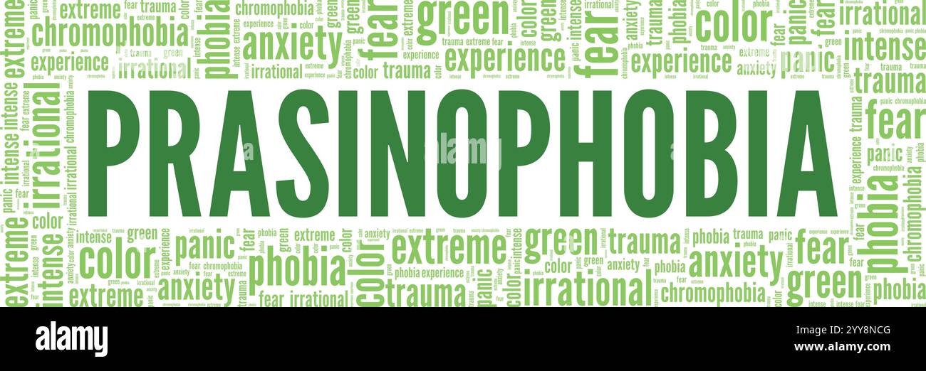 Prasinophobia: Fear of the Color Green word cloud conceptual design ...
