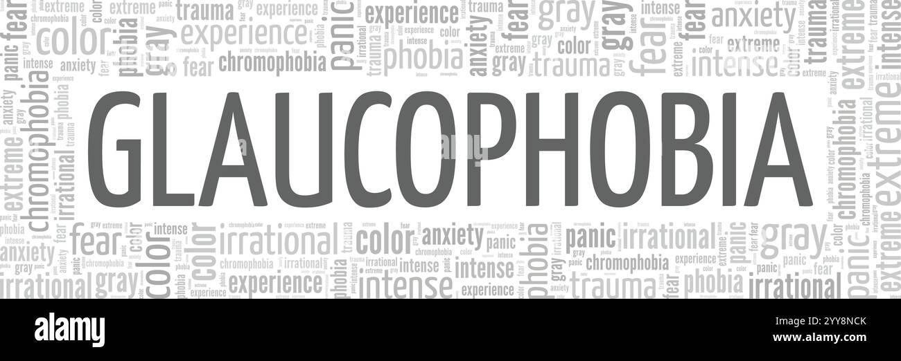 Glaucophobia: Fear of the Color Gray word cloud conceptual design ...
