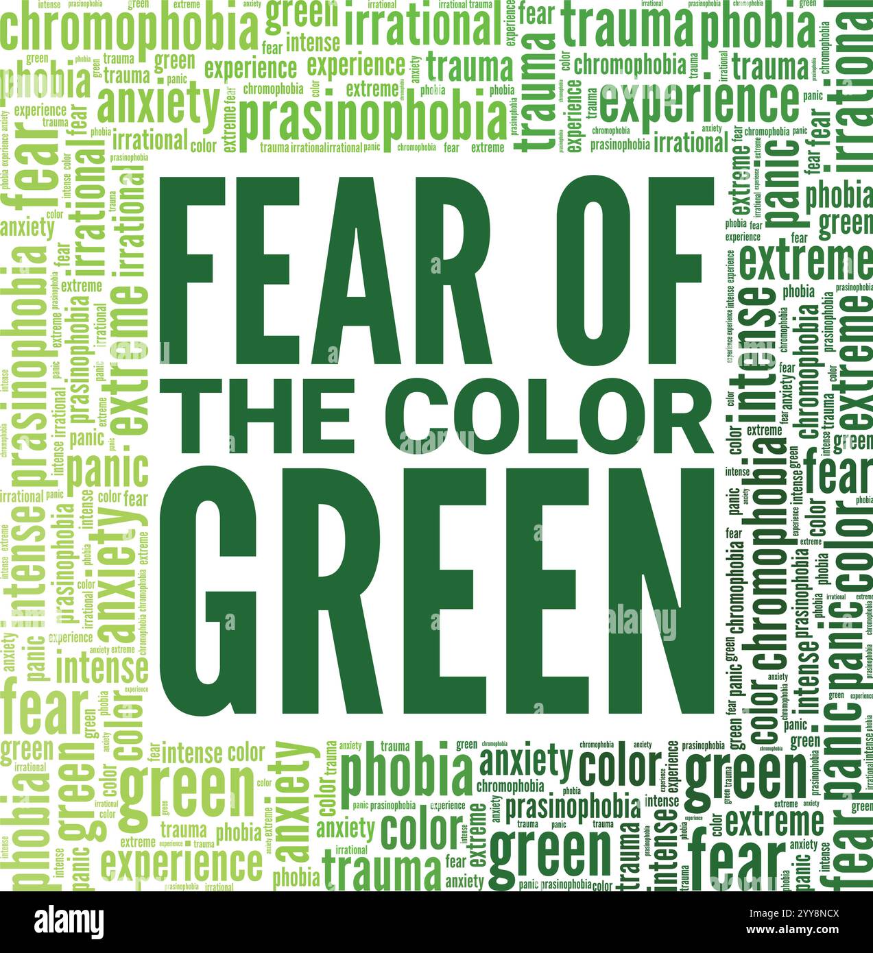 Prasinophobia: Fear of the Color Green word cloud conceptual design ...