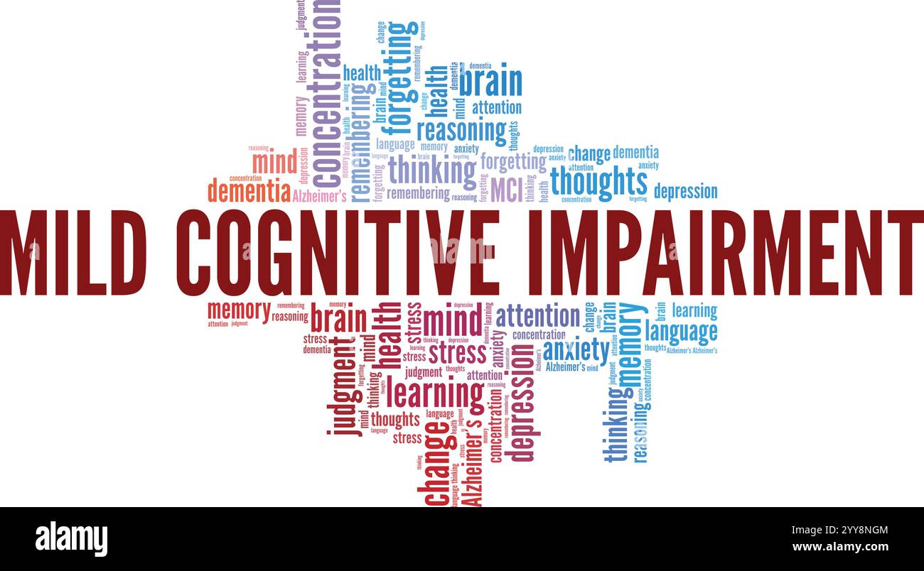 Mild Cognitive Impairment MCI word cloud conceptual design isolated on ...