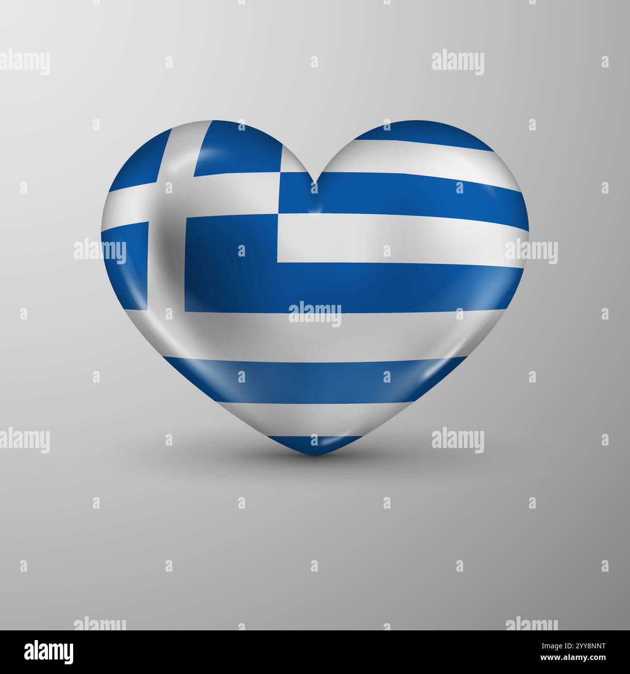 3d heart background with flag of Greece. An element of impact for the ...