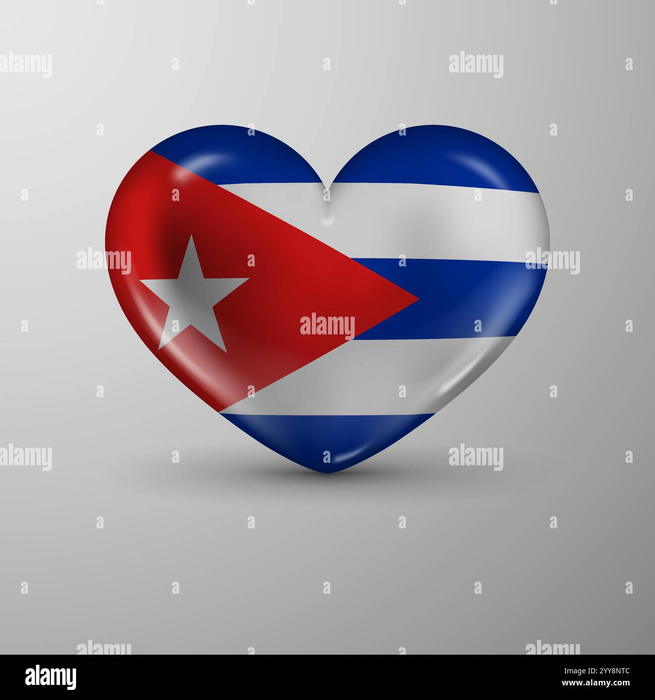 3d heart background with flag of Cuba. An element of impact for the use ...