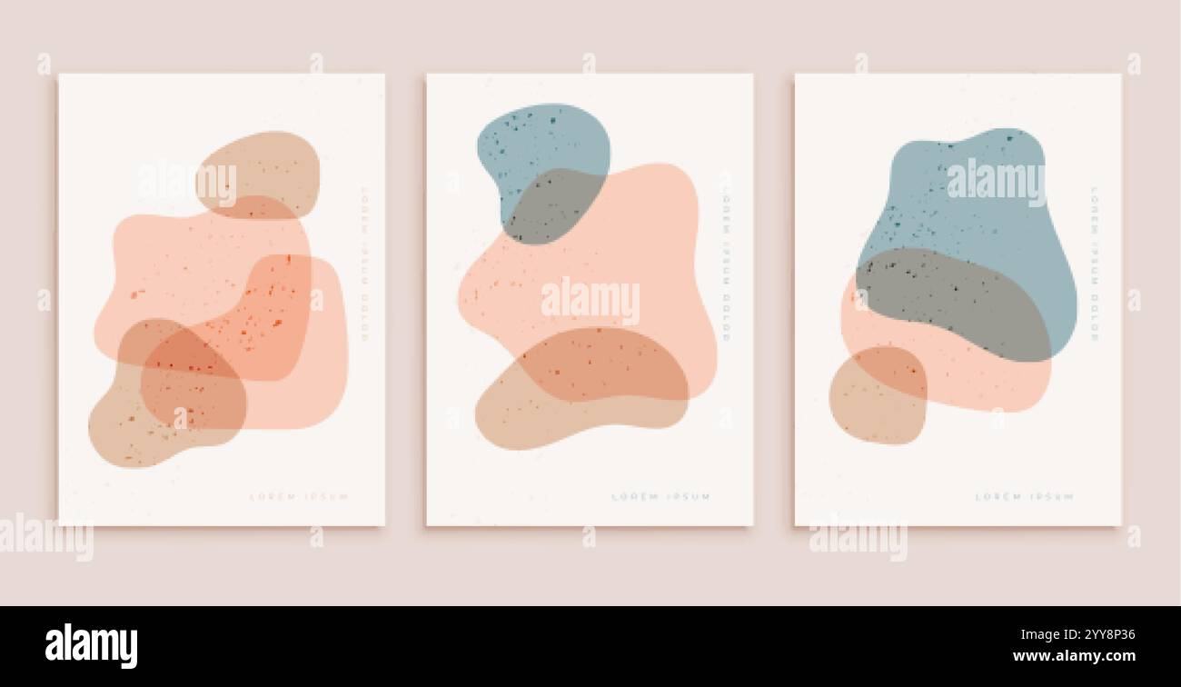 pastel colors poster template in contemporary aesthetic style Stock ...