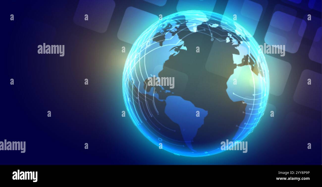 Glowing earth Stock Vector Images - Alamy