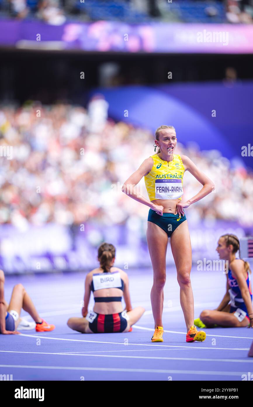 Cara Feain-Ryan participating in the 3000 metres steeplechase at the ...