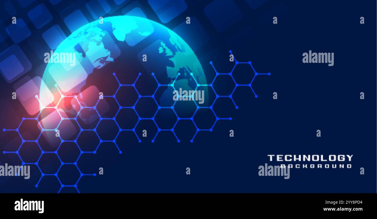 digital global world technology concept banner Stock Vector Image & Art ...