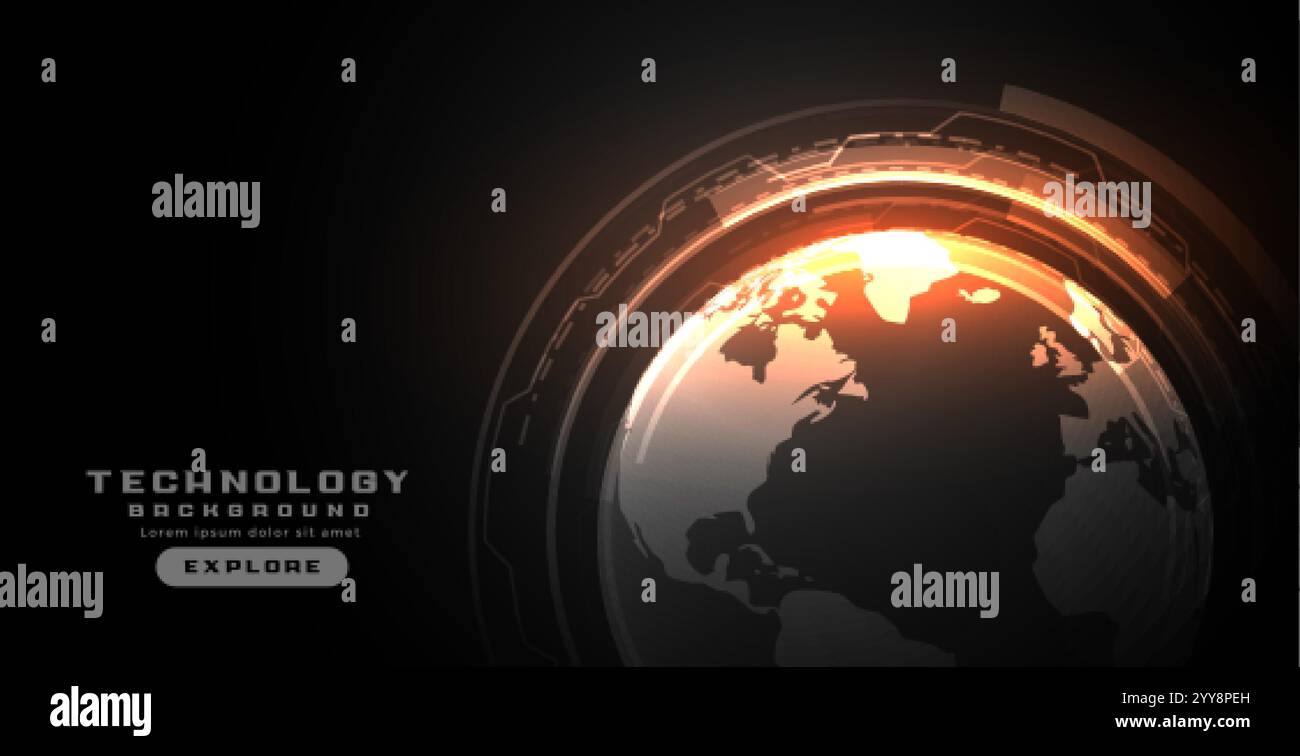 digital earth concept with circuit diagram Stock Vector Image & Art - Alamy