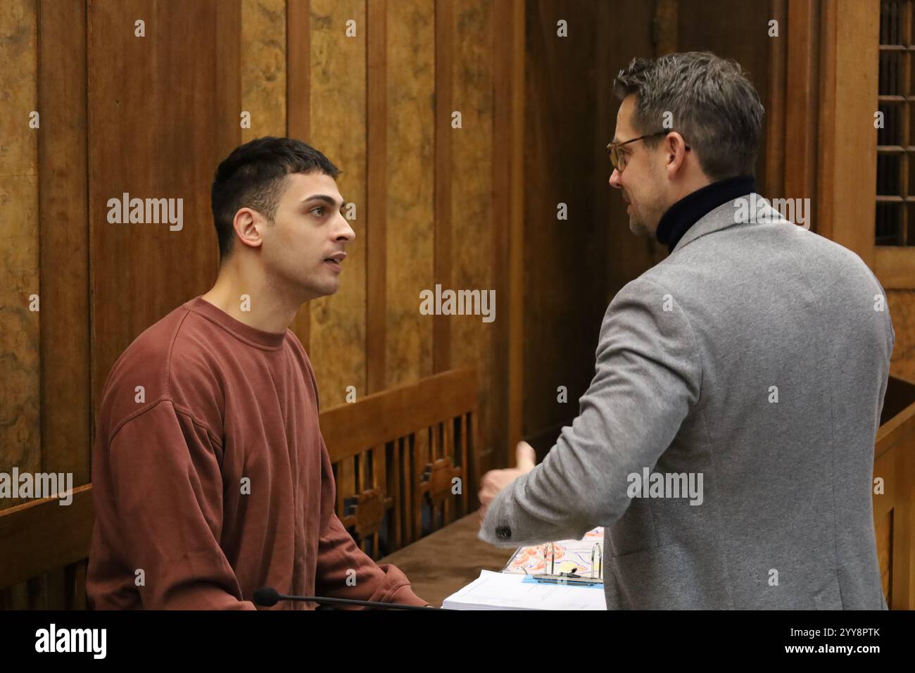 Duisburg, Germany. 18th December 2024. The accused Islamist at the ...