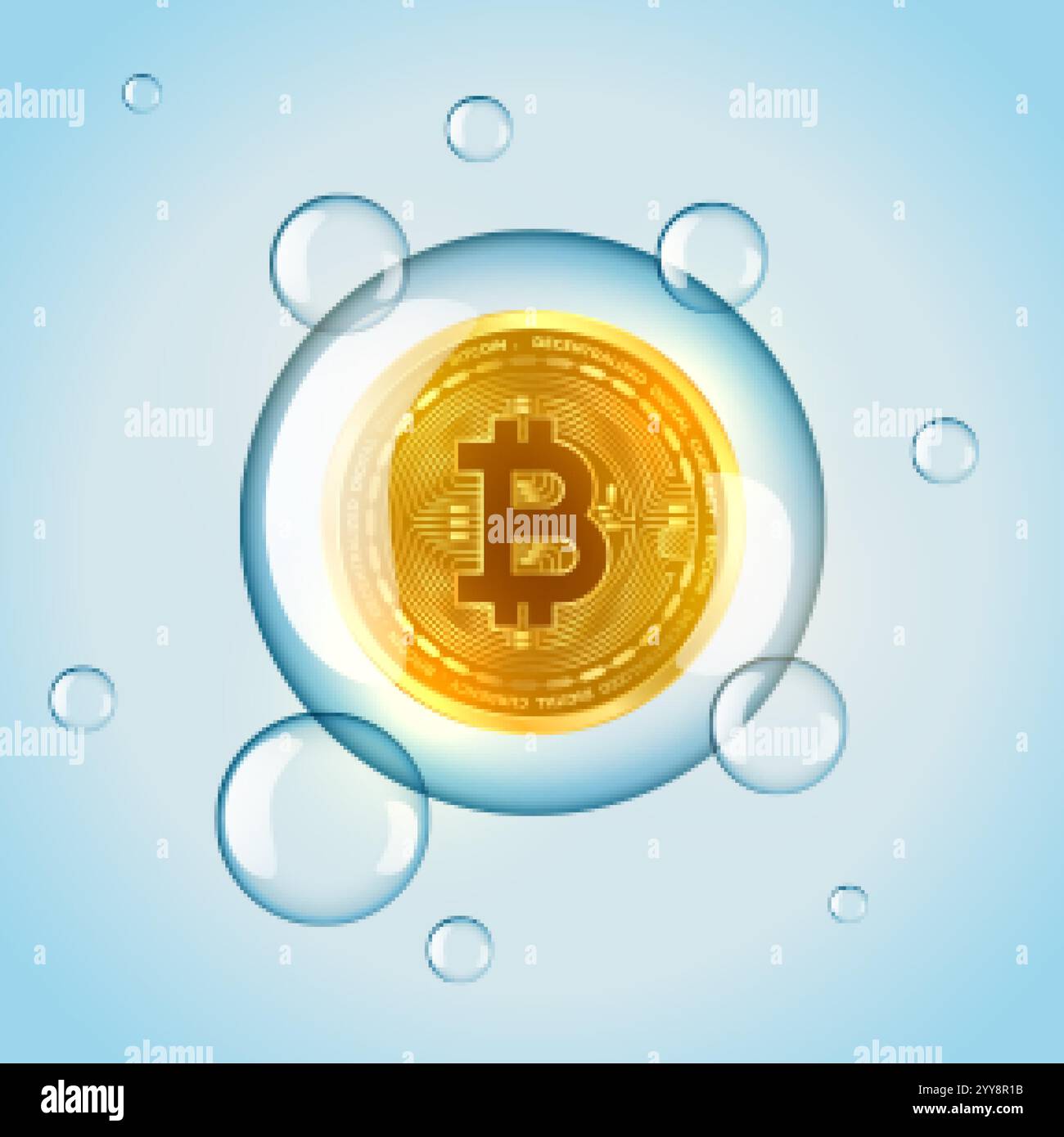 bitcoin market bubble concept background Stock Vector Image & Art - Alamy