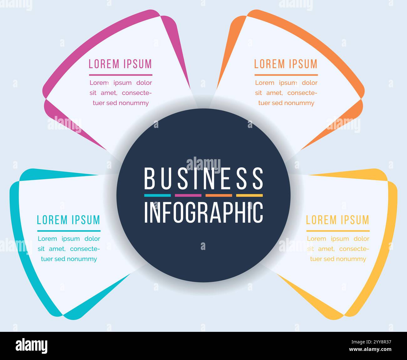 4 Options Infographic design 4 Steps, objects, elements or options ...