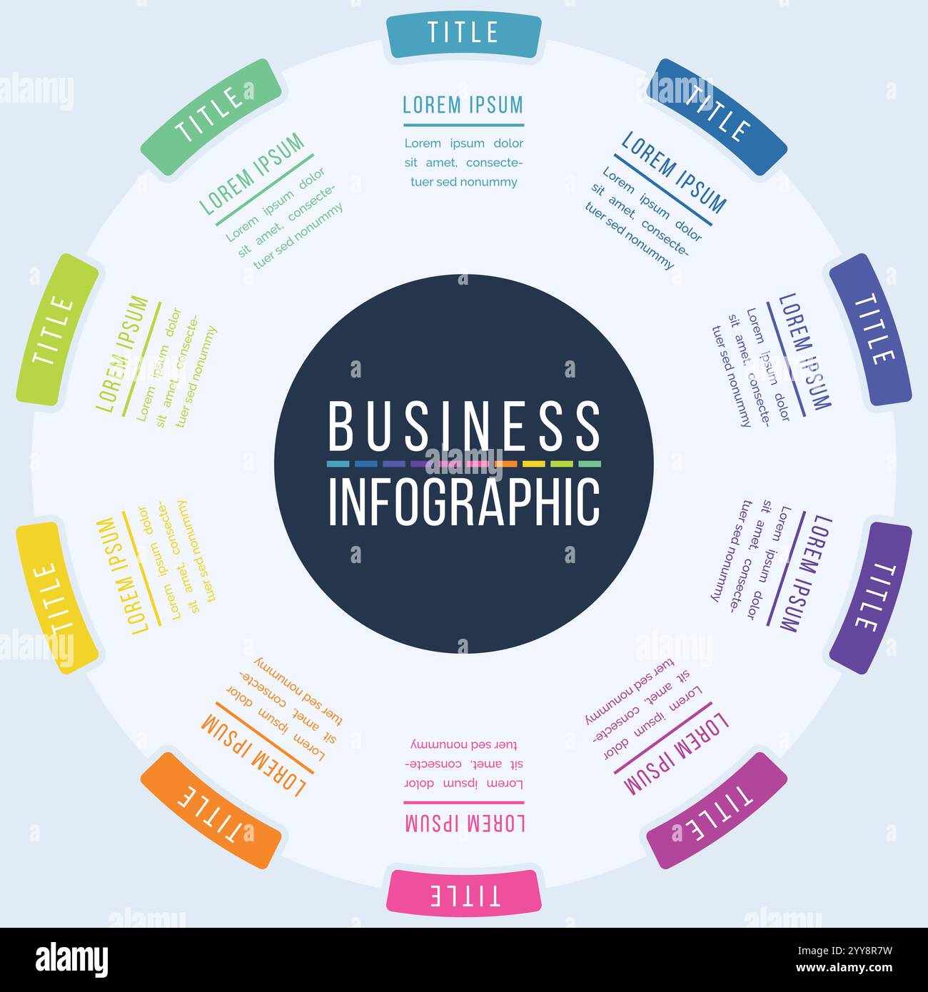 Business Infographic design 10 Steps, objects, elements or options infographics template for ...