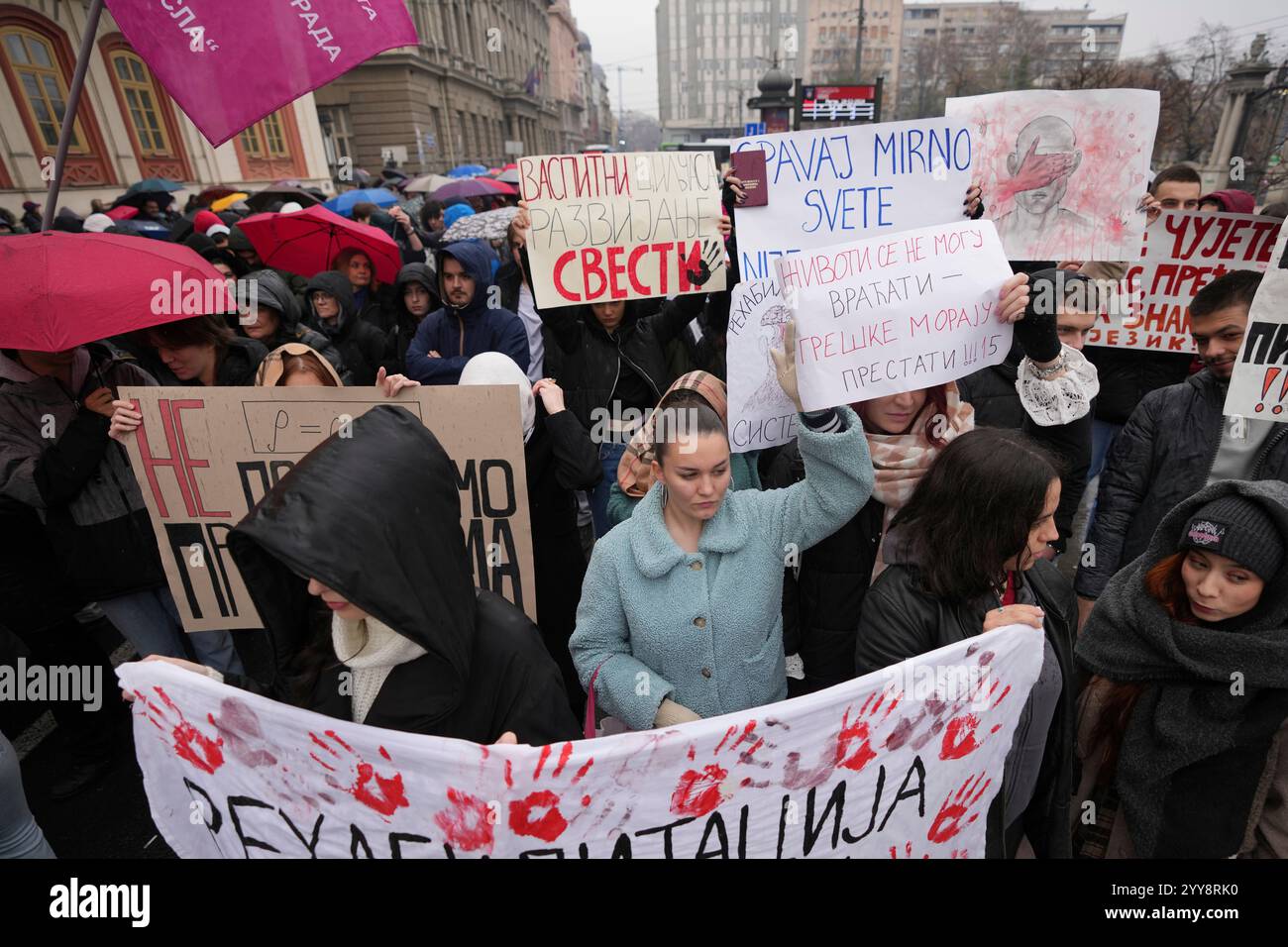 People stopping traffic, stand in silence during ongoing protests that ...